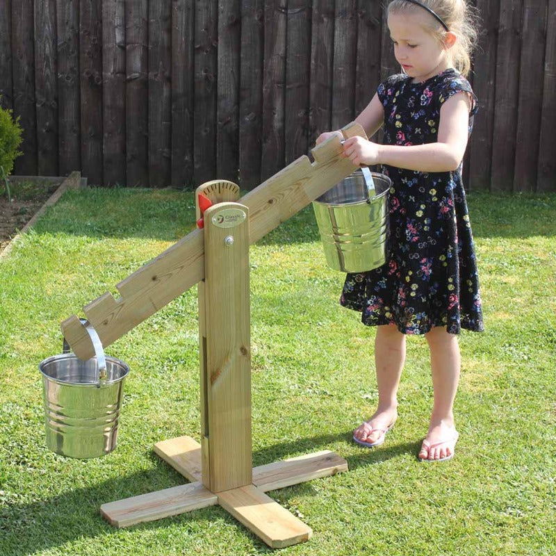 Classic World Giant Wooden Scales With Buckets | Sand & Water | www.ee ...