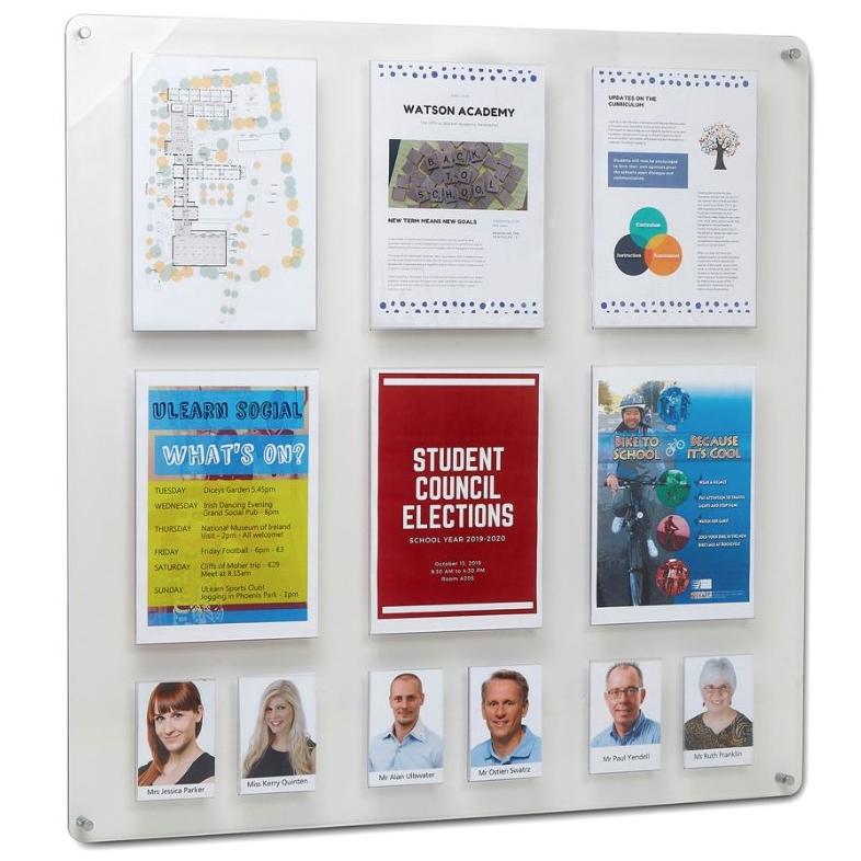 Crystal Wall Notice Frame (12 pockets) | Notice & Display Boards | www ...
