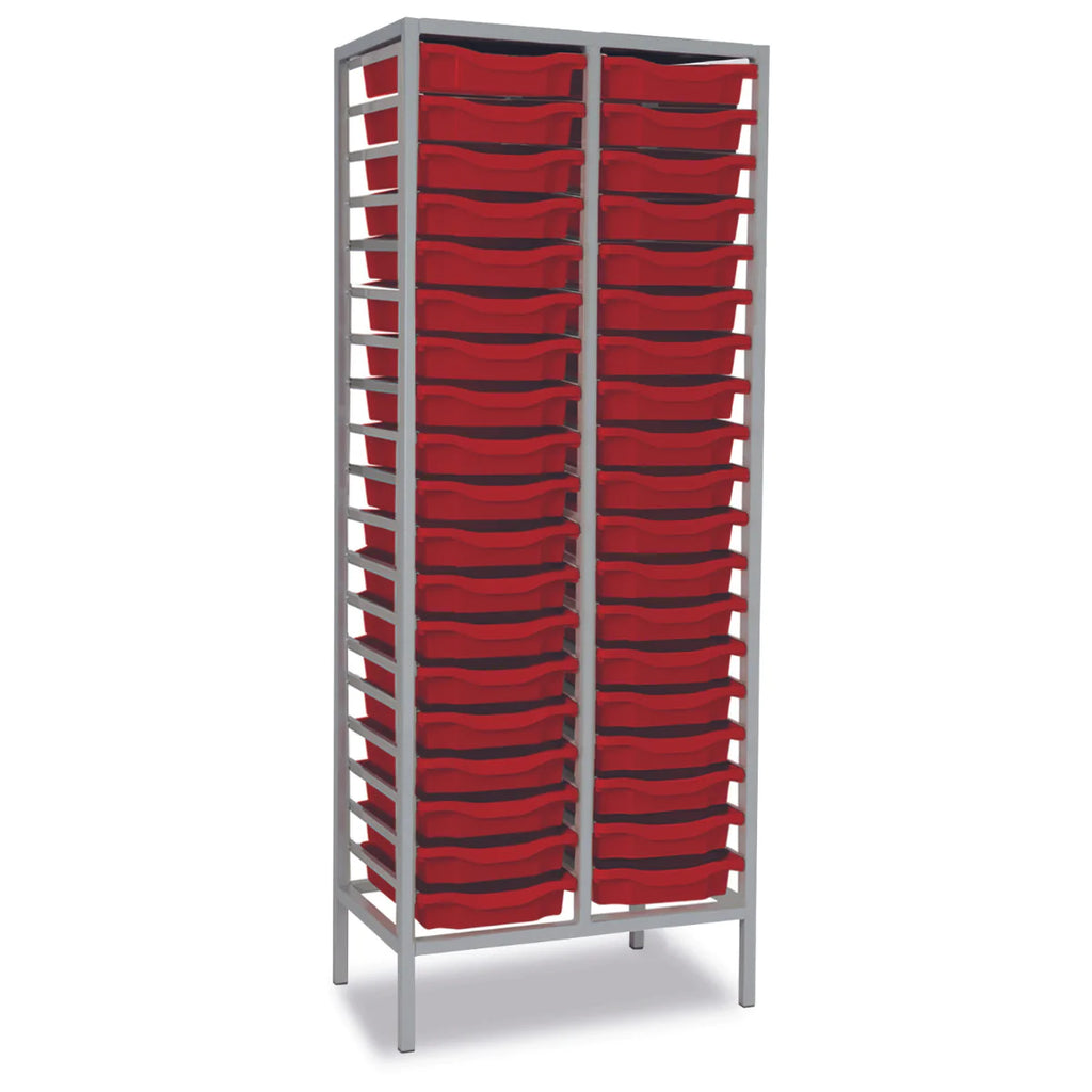 Metal Static Tray Storage Unit - 38 Shallow Trays | Educational ...