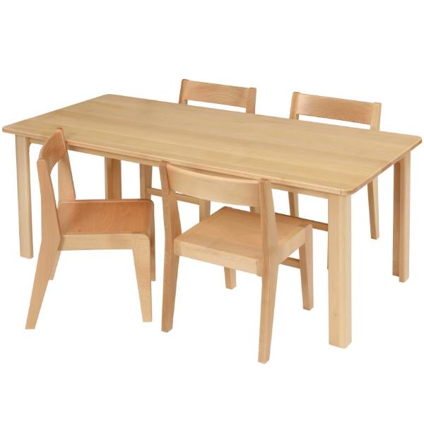 Devon Solid Beech Table - Rectangular Large - D690 x W1500mm ...