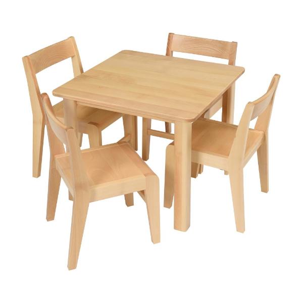 Devon Solid Beech Table - Square - D690 x W690mm | Educational ...