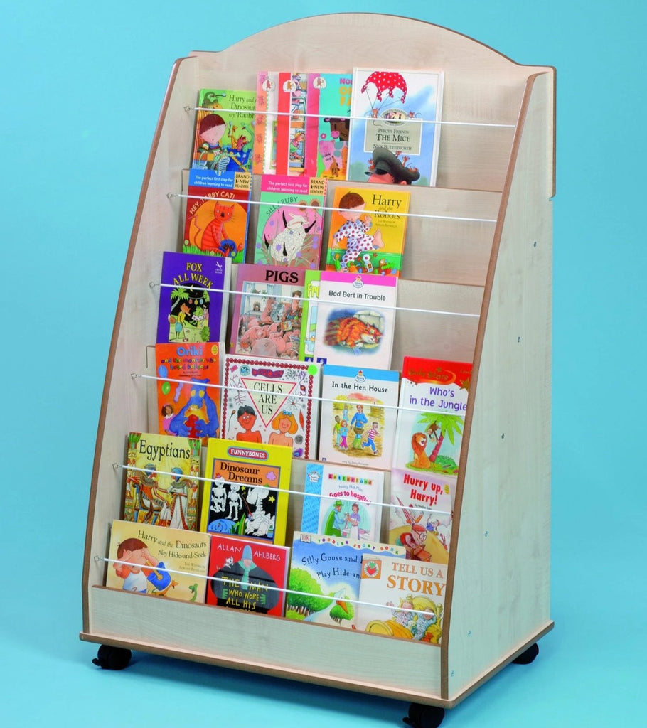 TY Face On Mobile Wooden Book Display Unit - Maple | Educational ...