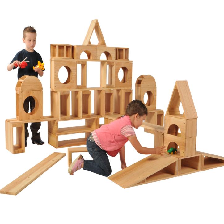 Giant Wooden Hollow Blocks - 40 Piece Set | Wooden Construction | www ...