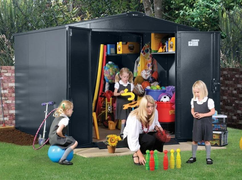 Gladiator Plus 1 School / Nursery Outdoor Metal Storage Shed ...