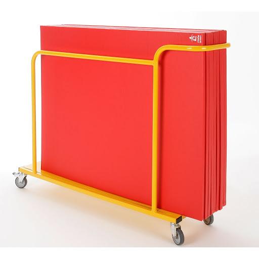 Gym Time Vertical Mat Set Trolley Yellow | Educational Equipment Supplies