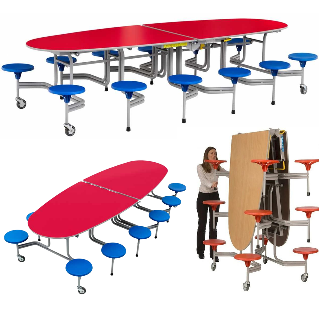 Sico Communicator Table Seating Unit - 12 Stools | Educational ...