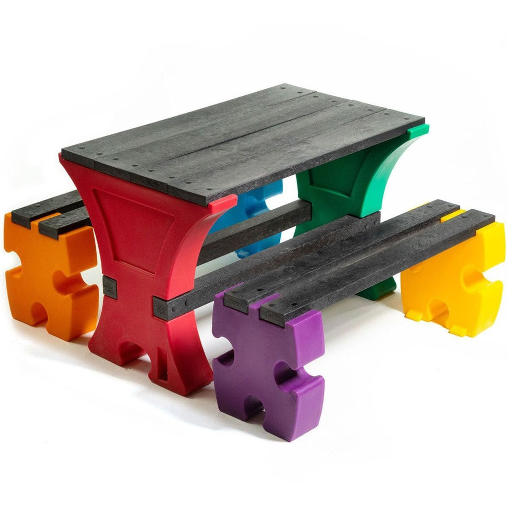 Junior Jigsaw Table & Bench Set | Outdoor Seating | www.ee-supplies.co ...