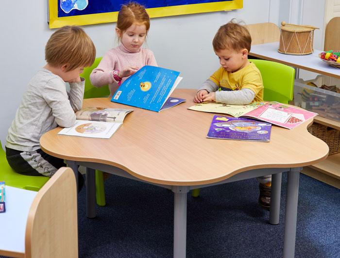 KubbyClass® Early Years - 6 Petal Leaf Table | Tables | www.ee-supplies ...