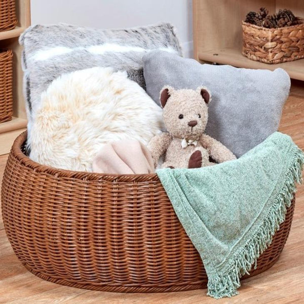 Shallow Wicker Baskets x 9 | Educational Equipment Supplies