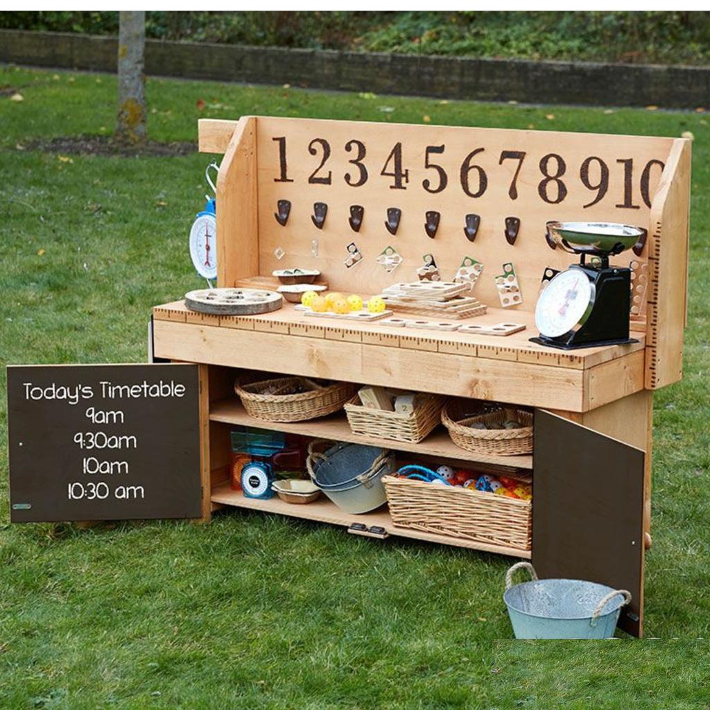 Childrens Outdoor Wooden Maths Sided Station | Educational Equipment ...
