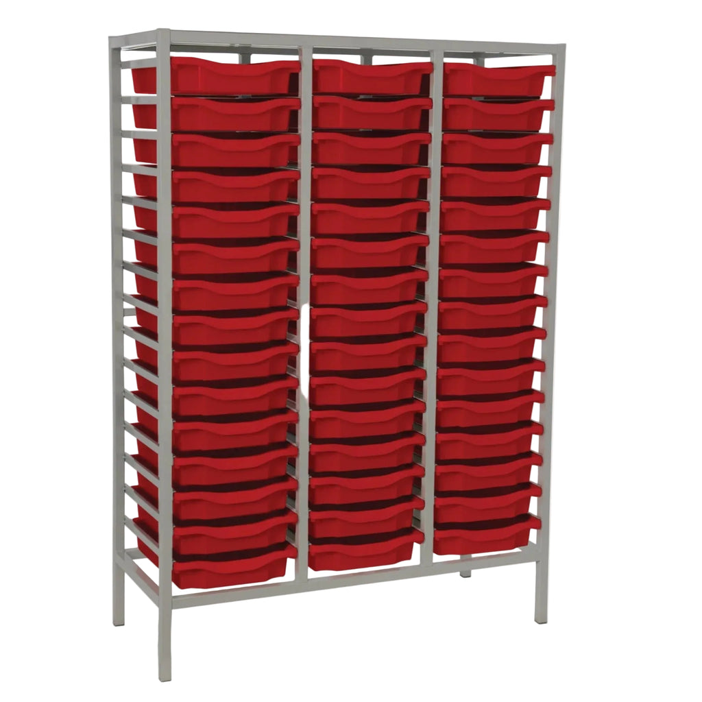 Metal Static Tray Storage Unit - 45 Shallow Trays | Educational ...