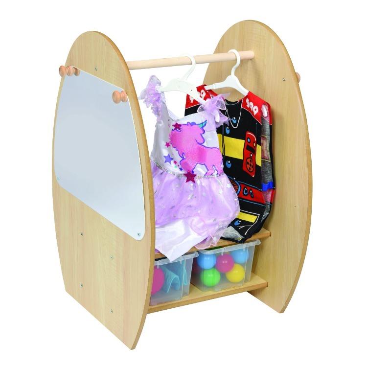 TW Nursery Mini Children's Dressing Up Unit With Mirror - Maple ...