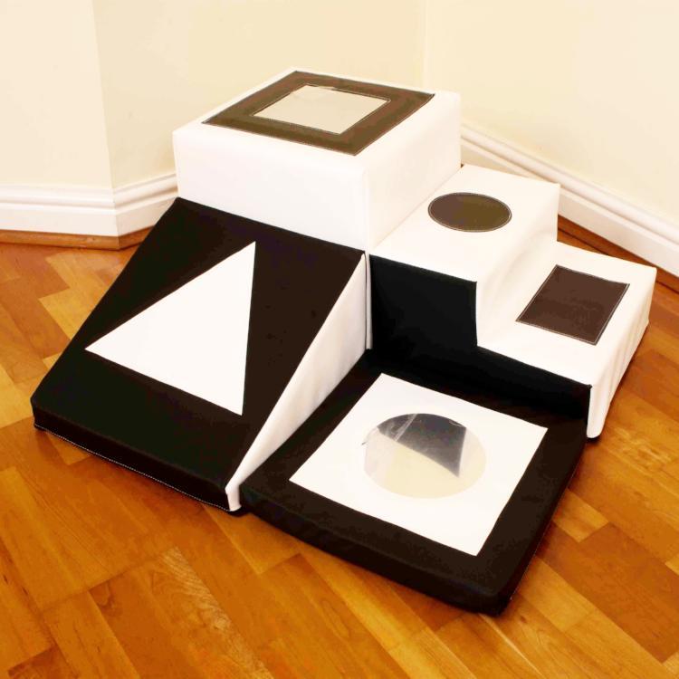Soft Play Mirror Trail Center Play Set - Black & White | Educational ...
