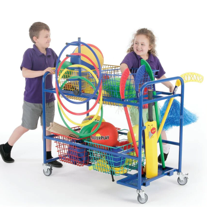 Mobile Basket Sports Storage Trolley | Educational Equipment Supplies