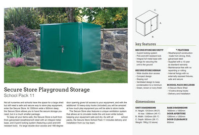 Secure Store School / Nursery Outdoor Metal Storage Shed | Educational ...