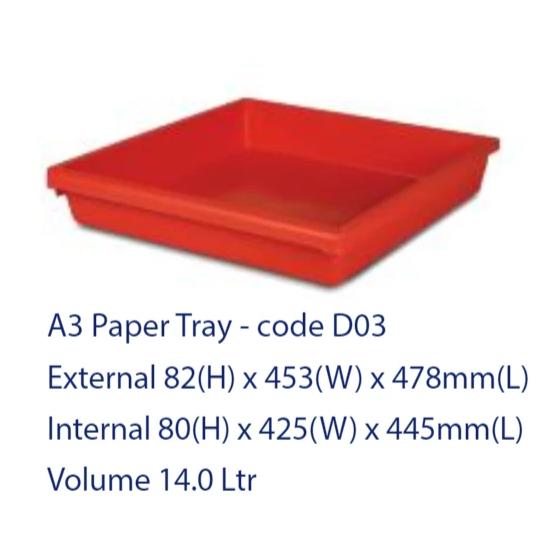 Gratnell's A3 Paper Plastic Storage Trays - H82 x W453 x L478mm ...