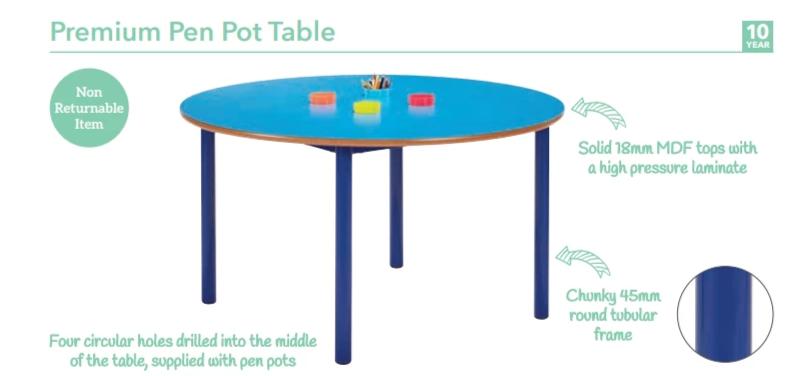 Pen Pot Tables | School Tables | www.ee-supplies.co.uk– Educational ...