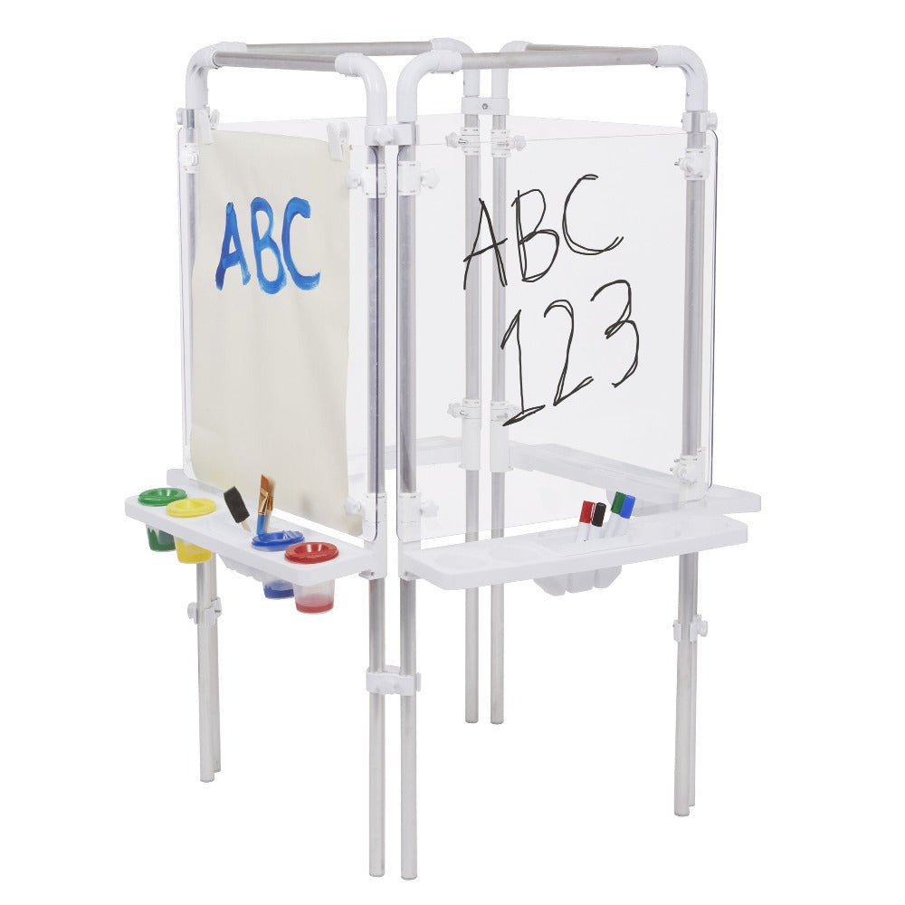 Perspex 4 Sided Easel - Clear Boards | Educational Equipment Supplies