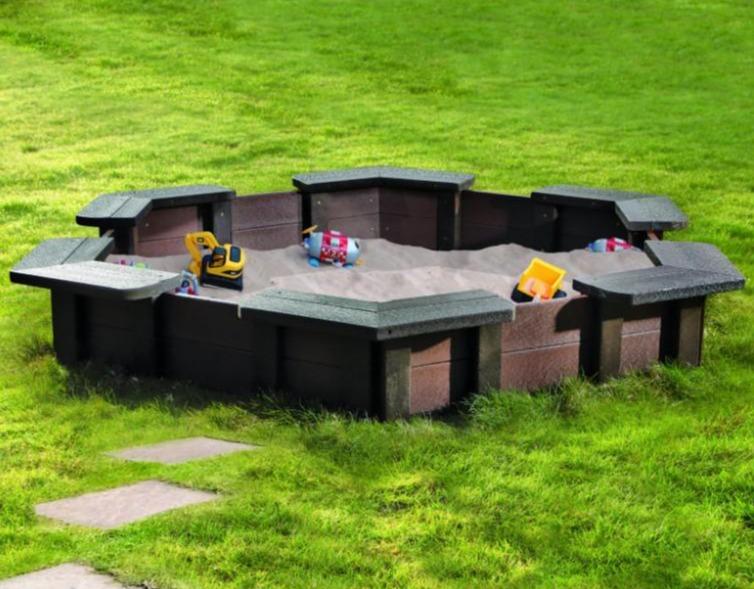 Hexagonal Outdoor Composite Sandpit | Educational Equipment Supplies