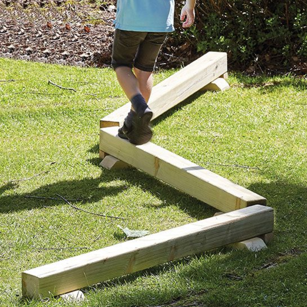 Millhouse Outdoor Wooden Balance Beam 1.2m | Educational Equipment Supplies