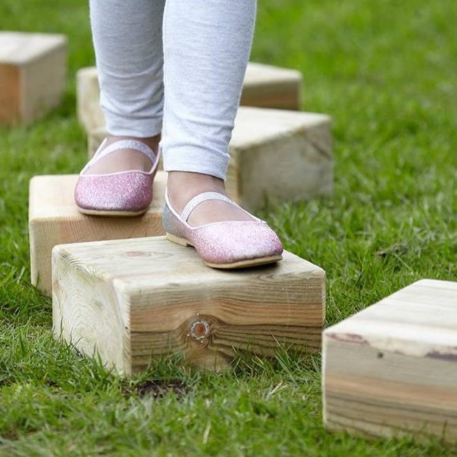 Playscapes Outdoor Wooden Step Blocks | Educational Equipment Supplies
