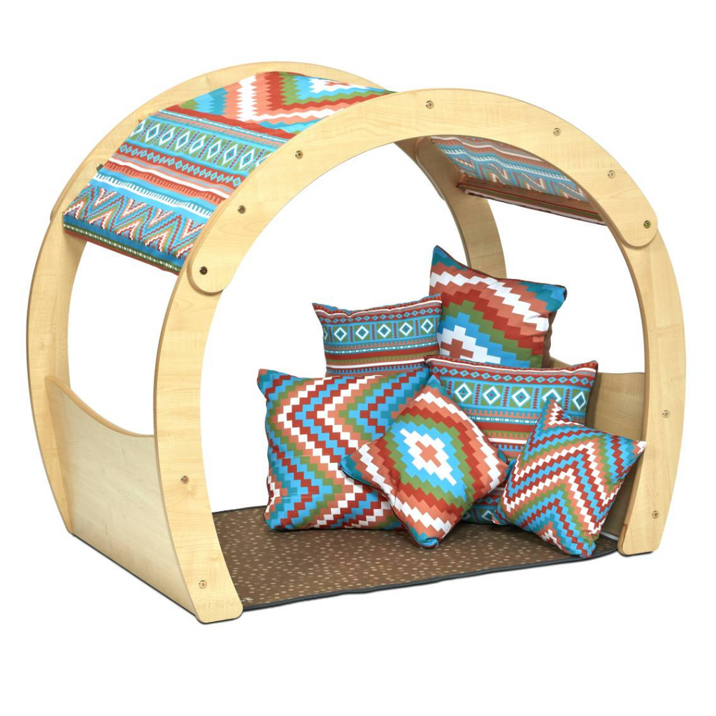 Millhouse Small Wooden Cosy Cove Nursery Den + Aztec Accessory Set ...