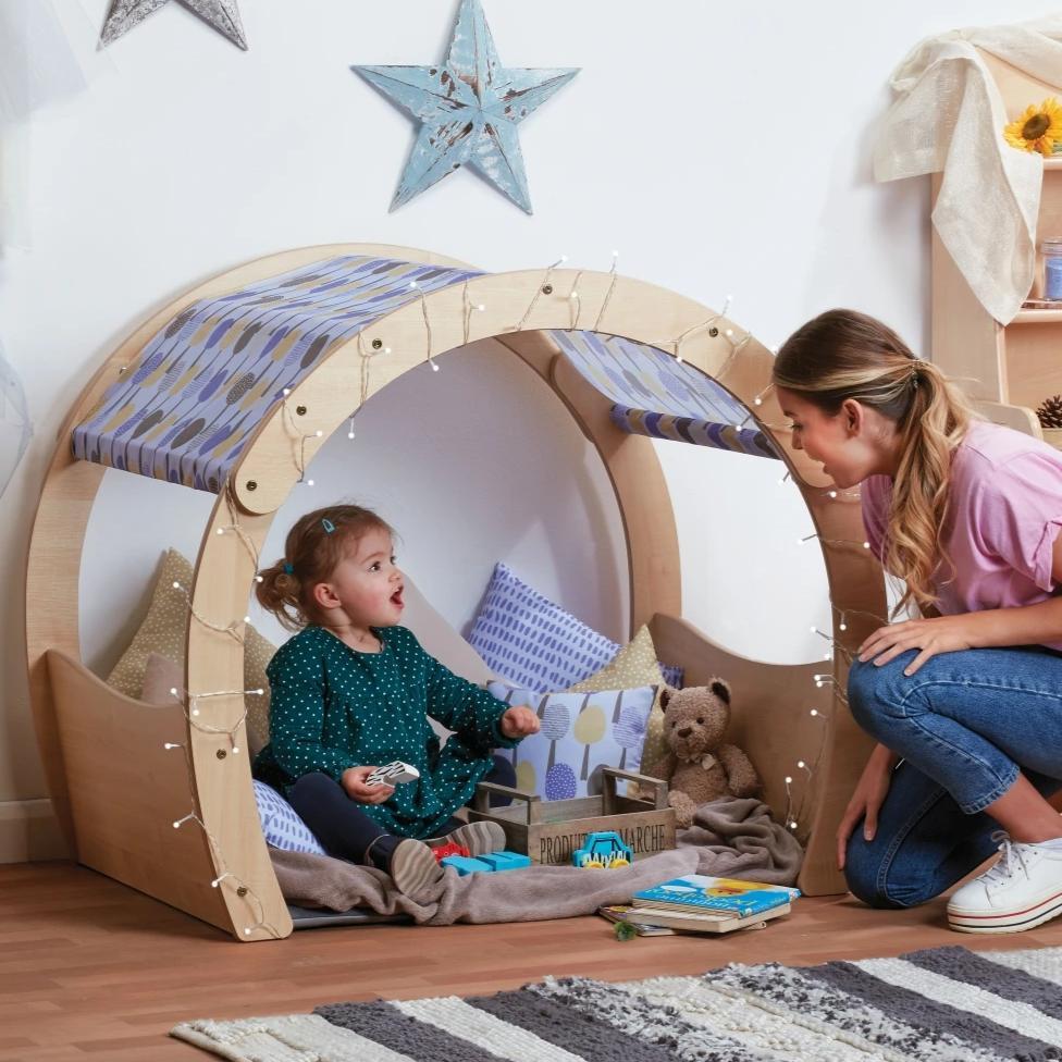 Playscapes Small Wooden Cosy Cove Nursery Den + Lavender Accessory Set ...