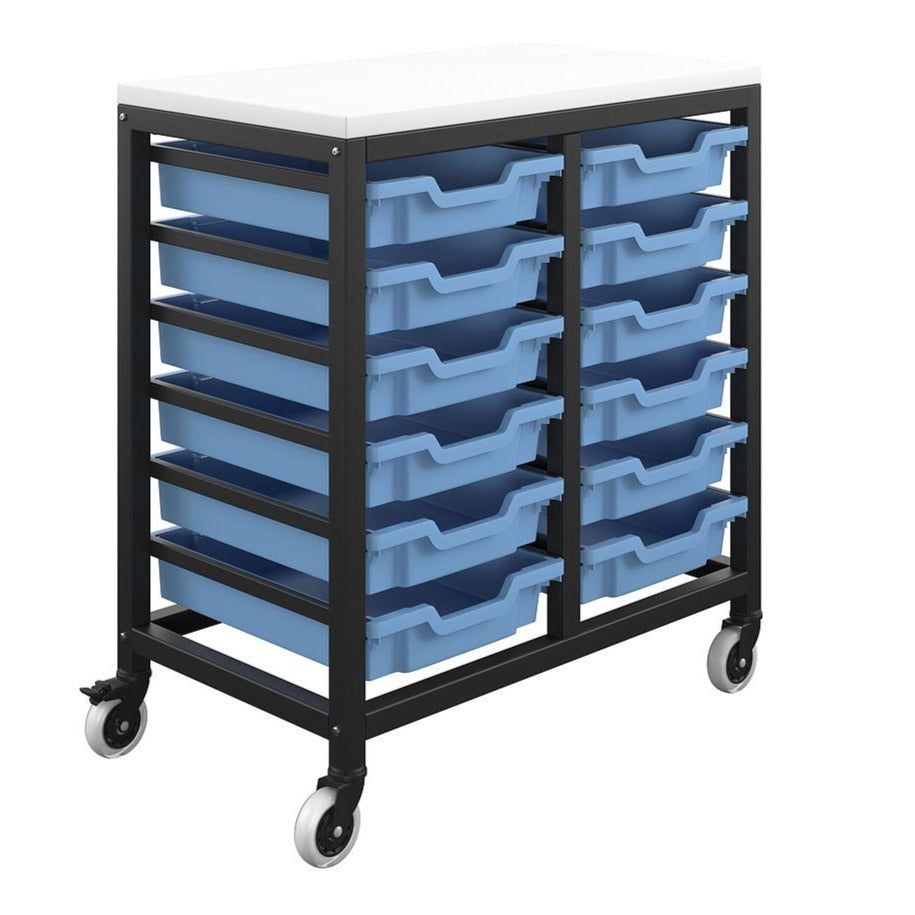 Titan 12 x F1 Tray Mobile Trolley Storage Unit | Educational Equipment ...