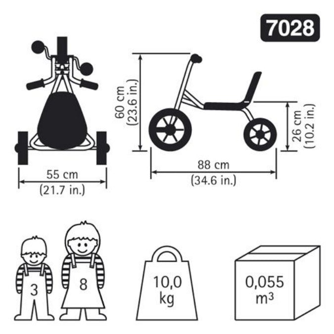 Rabo Tri-Cart Trike 2000 - Ages 3-8 Years | Educational Equipment Supplies