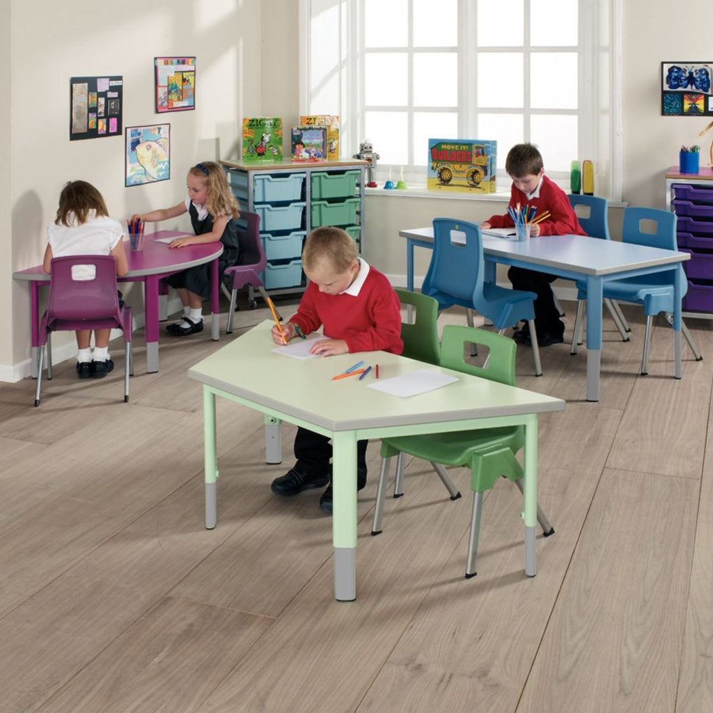 Start Right Rectangular Table - Height Adj - With Speckled Grey Frames ...