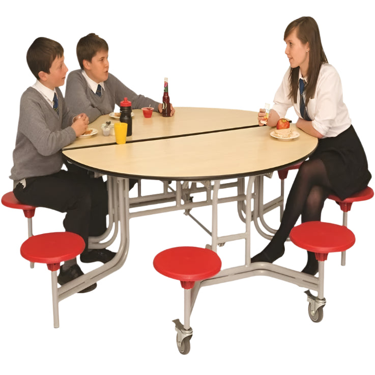 Spaceright 8 Seats Round Mobile Folding Dining Table - D215 x H73cm ...