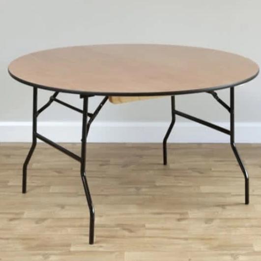 Round Wooden Folding Trestle Table - Dia1220mm 4ft Bundle - 7 Tables ...