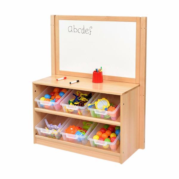 Rs Angled Tray Tidy Storage Unit With Dry Wipe Backboard Divider ...