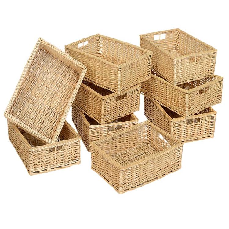 Shallow Wicker Baskets x 9 | Educational Equipment Supplies