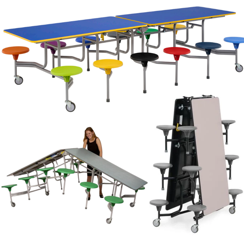 Sico ECO 12 Seat Rectangular Mobile School Folding Dining Table ...