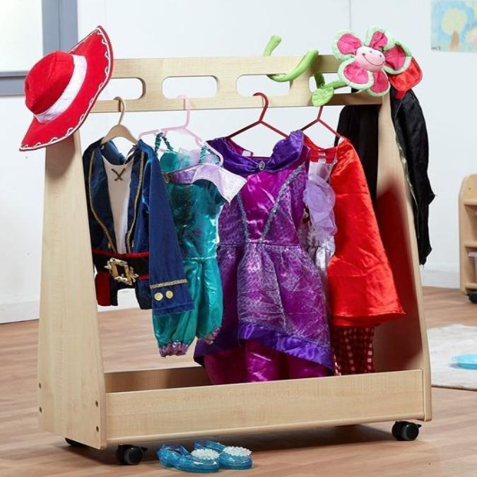 Millhouse Simple Wooden Nursery Dressing Up Trolley | Educational ...