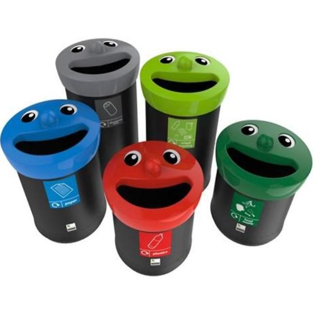 Smiley Face Recycling Bins | Great Outdoors | www.ee-supplies.co.uk ...