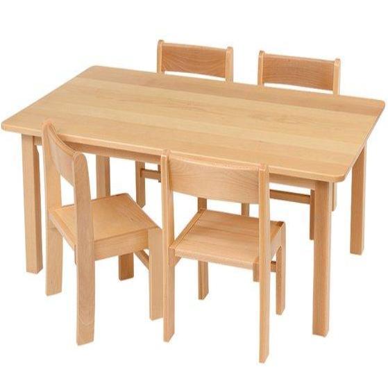 Solid Beech Nursery Rectangular Table - W1200 x D690mm | Educational ...