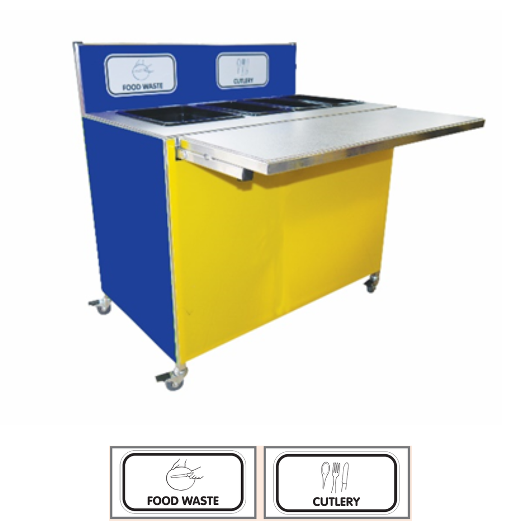 Standard 2 Bay Food Clearing & Cutlery Storage Trolley | Educational ...