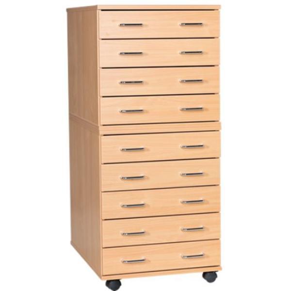 A2 Plan Chest Wooden Paper Store 9 Drawer | Educational Equipment Supplies