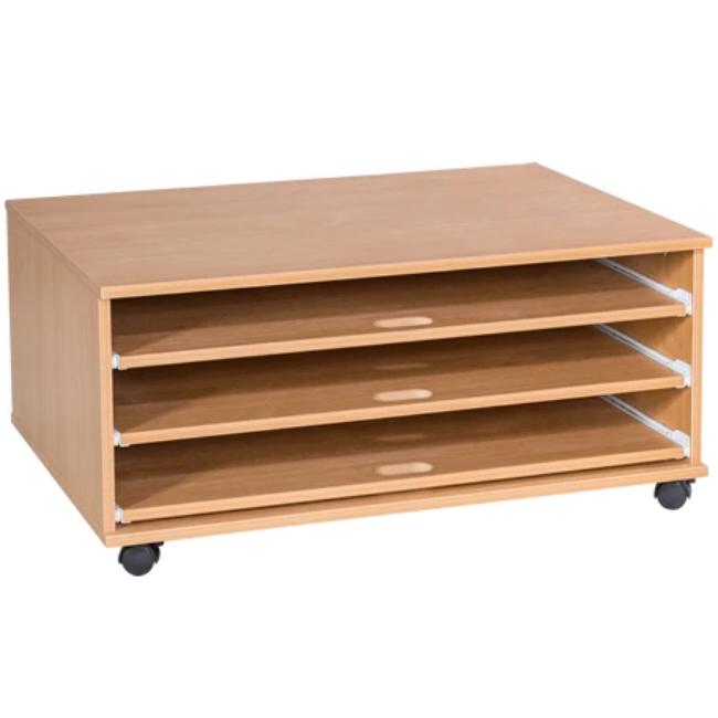 A1 Wooden Paper Store - 3 Sliding Shelves | Educational Equipment Supplies