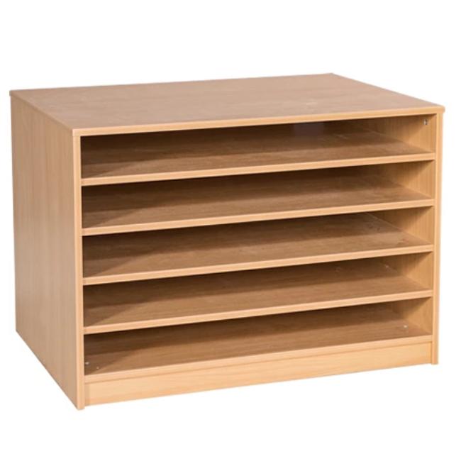A1 Paper Wooden Storage Unit - 5 Fixed Shelves Moblie Or Static ...