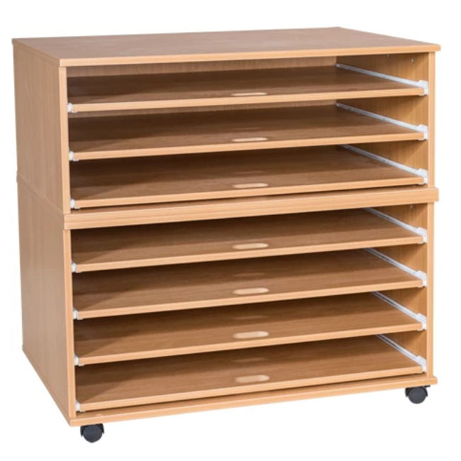 A1 Wooden Paper Store - 7 Sliding Shelves | Educational Equipment Supplies