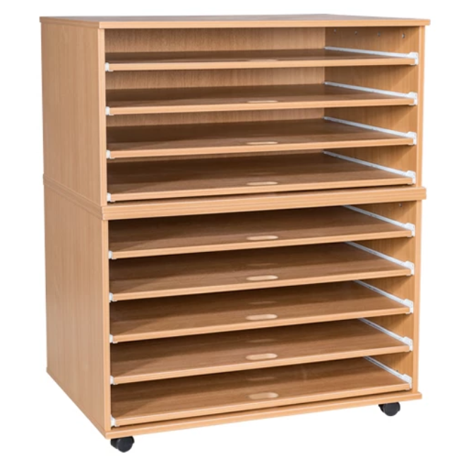 A1 Wooden Paper Store - 9 Sliding Shelves | Educational Equipment Supplies
