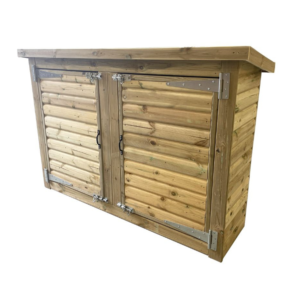 Three Tier Wooden Storage Unit + Timber Doors | Great Outdoors | www.ee ...