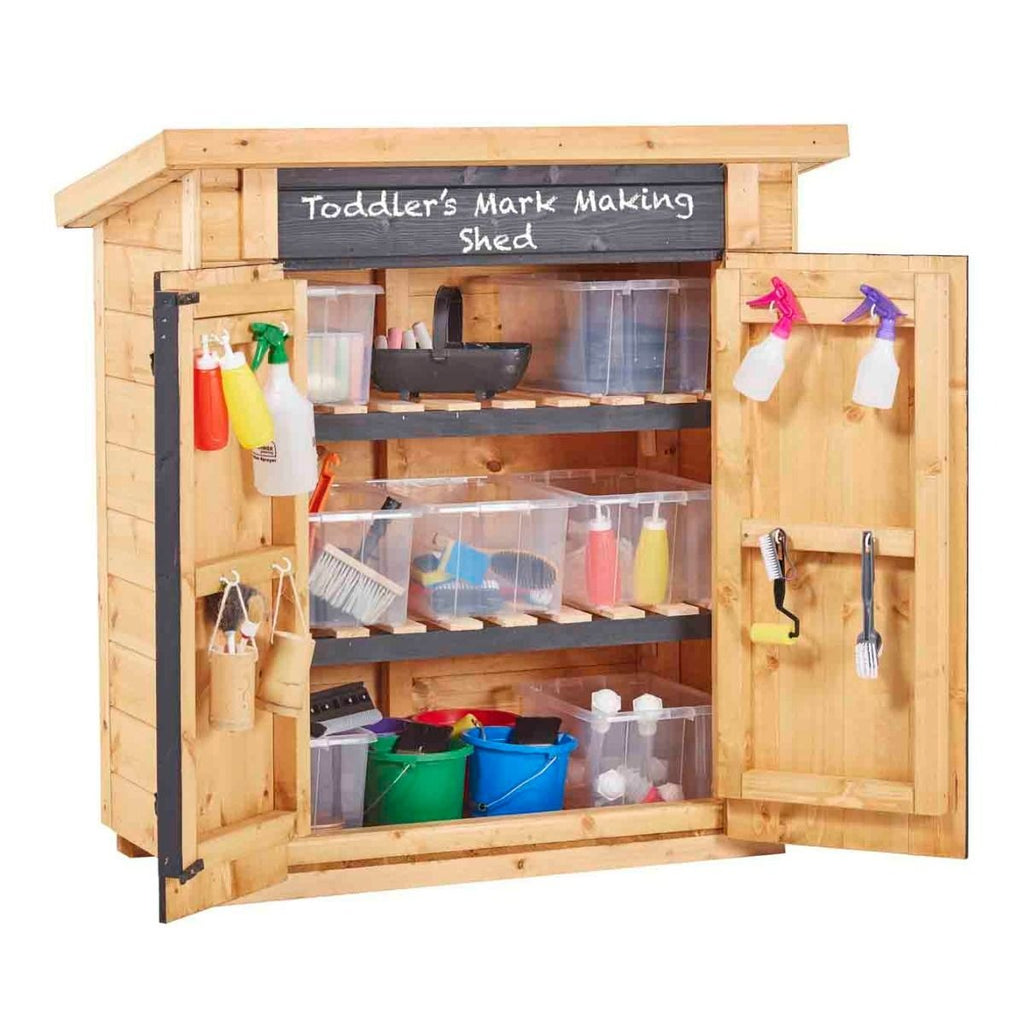Wooden Shed - Toddler Wooden Writing Shed | Educational Equipment Supplies