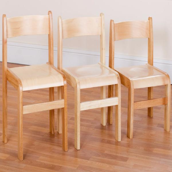 Tuf Class™ Wooden Natural Chairs x 2 | Educational Equipment Supplies
