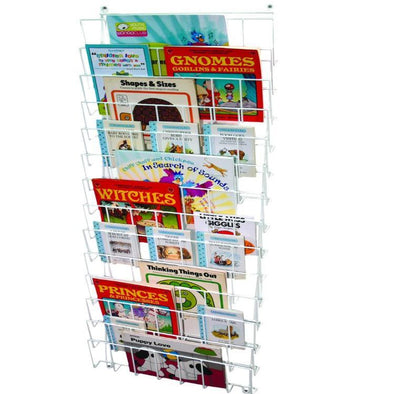 Vertical Wall Book Rack - H109 x W56 x D7cm | Educational Equipment ...
