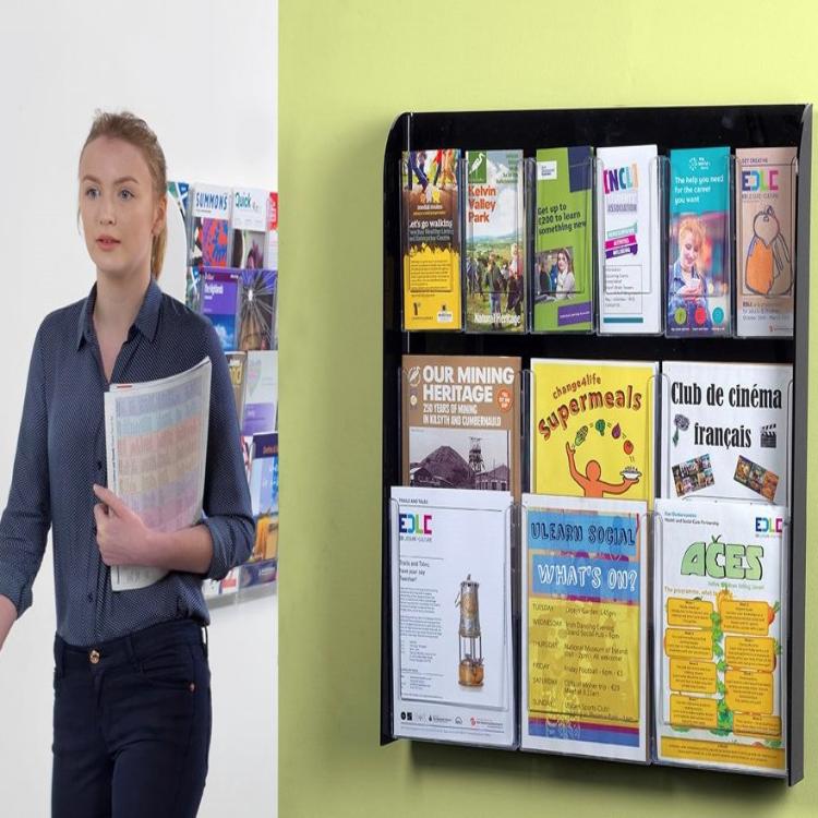 Crystal Clear Wall Mounted Leaflet Dispenser | Educational Equipment ...